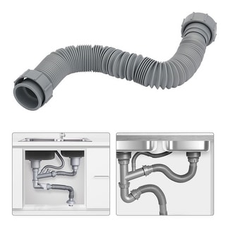 Flexible Tubular Drain Hose Kit for Kitchen Sink Water Drainage - Bed ...