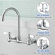 Wall Mount Kitchen Faucet 8 Inch Center Commercial Double Handle ...