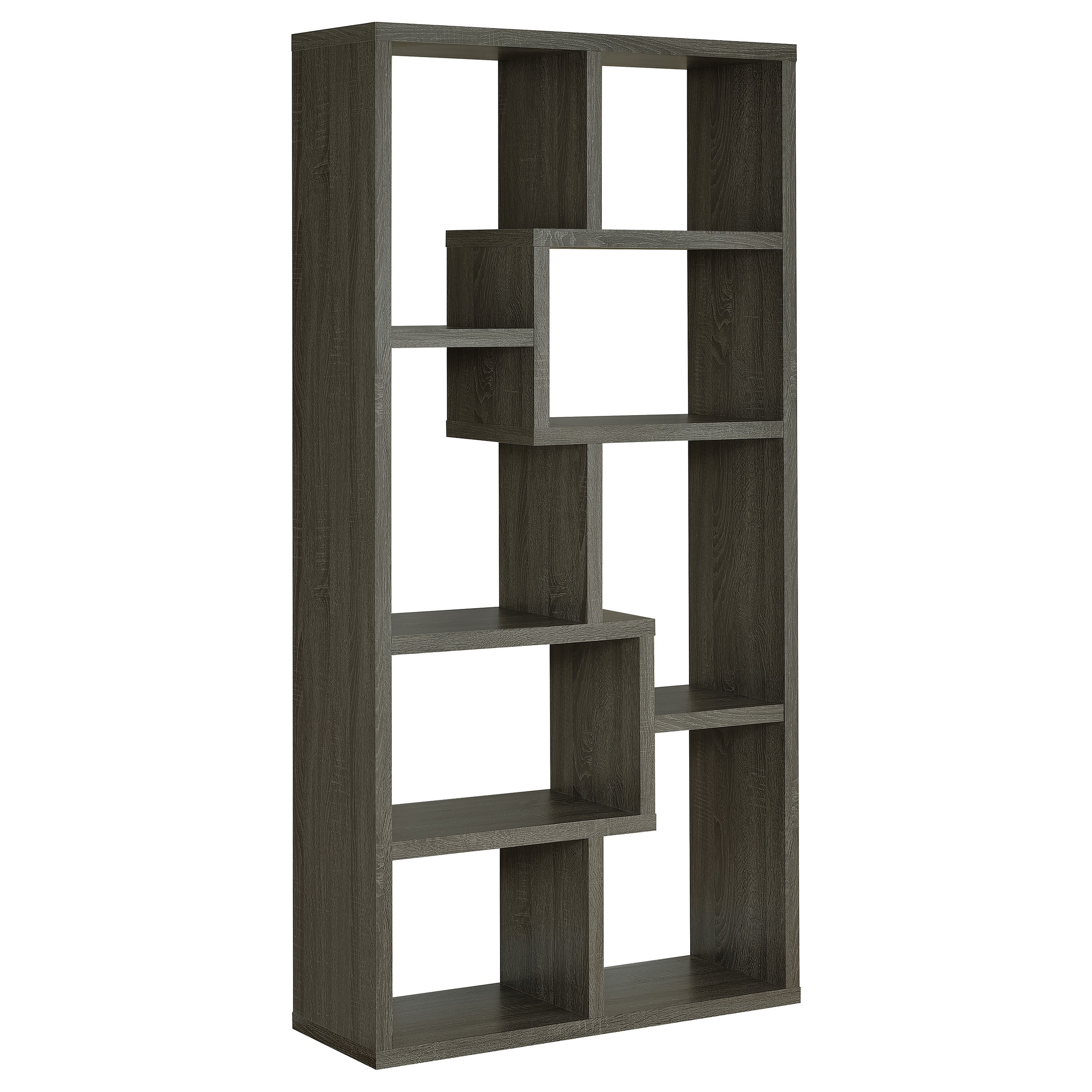 Linbrook Black Oak 10-shelf Bookcase - Bed Bath & Beyond - 22751621