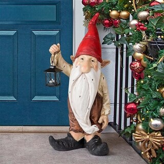 Design Toscano Wheezer Santa's Keeper Of Light Christmas Elf Statue ...