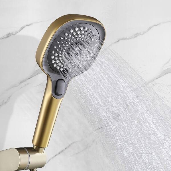 High Pressure 4.7'' Square Rotatable 3-Way Rain Handheld Shower Head in ...