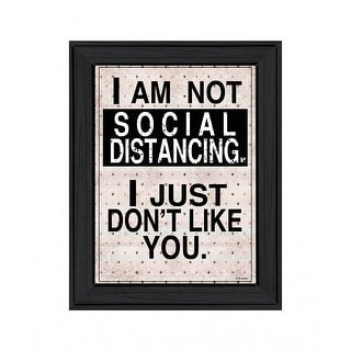 Social Distancing 1 Black Framed Print Wall Art - Bed Bath & Beyond ...