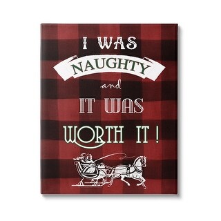 Stupell Funny Plaid Christmas Canvas Wall Art Design by Carol Robinson ...