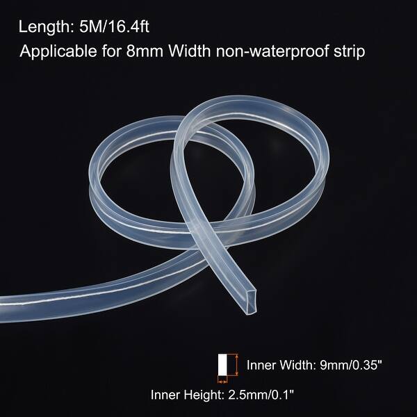 Silicone Tube Sleeve with 40pcs End Caps Fit 3528/2835/3014 8mm Wide ...