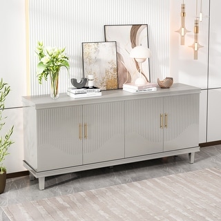 70 Inch Large Sideboard with Adjustable Shelves,Buffet Cabinet with ...