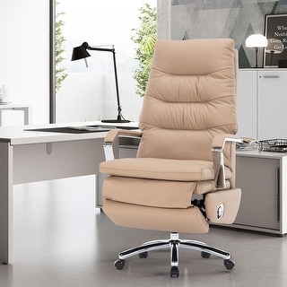 Reclining Office Chair-Power Office Chair with Footrest Electric Power ...