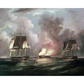 Bonne Homme Richard Vs. The Serapis by Thomas Butterworth Boats And ...