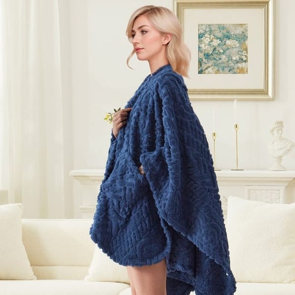fleece throw and robe