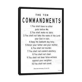 iCanvas "The Ten Commandments" by Cindy Jacobs Framed Canvas Print ...