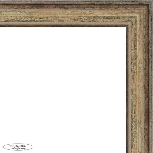 15x24 Frame Antique Acid Finish Wood Picture Frame with UV Acrylic ...