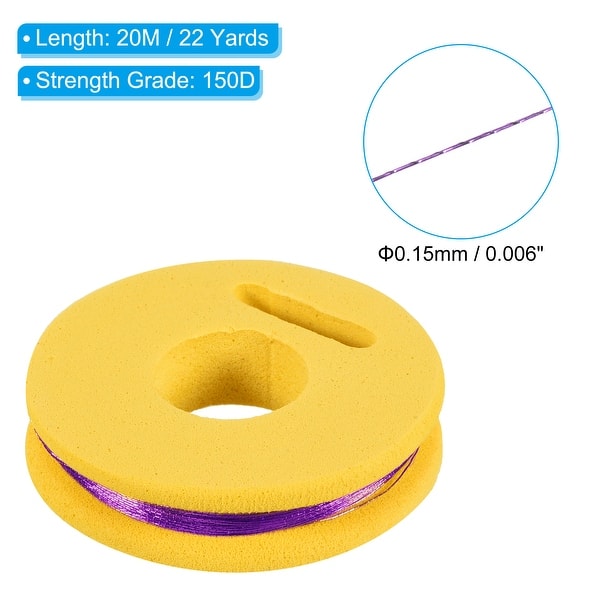 20M/22 Yards 150D Metallic Fishing Rod Guide Wrapping Thread, 1 Roll ...
