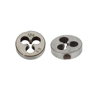 20mm Outside Dia M4 Coarse Thread Cutting Tool Round Die Gray 2pcs ...