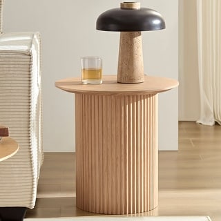 Round Fluted Side Table - Bed Bath & Beyond - 41179206
