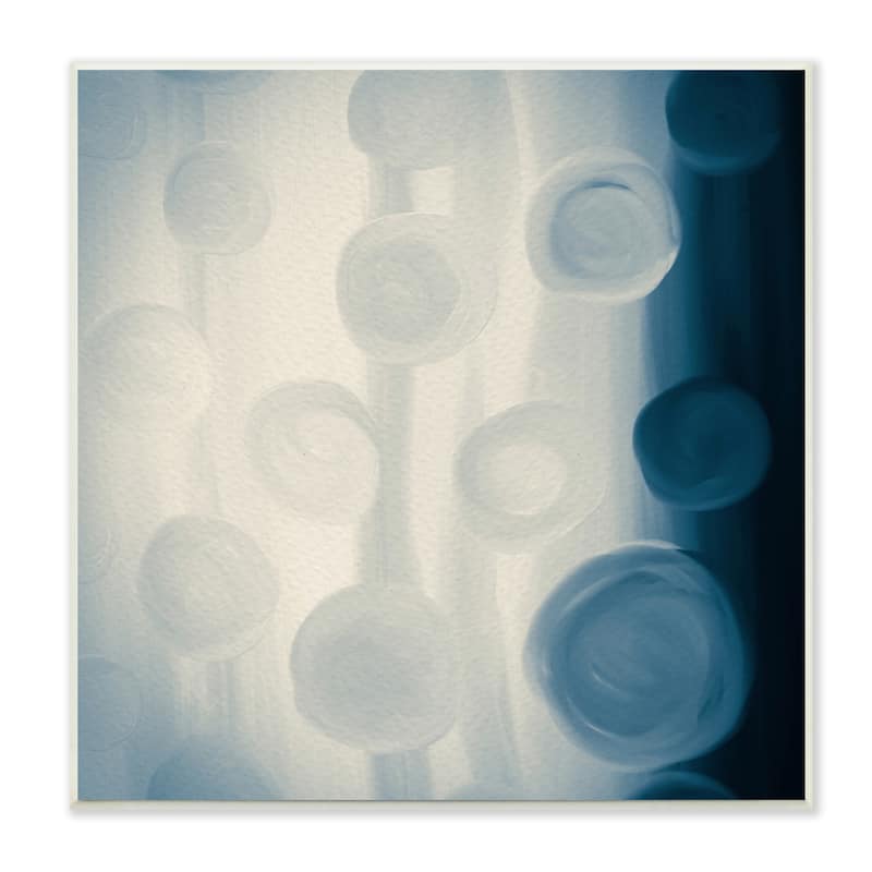 Stupell Rich Blue Abstract Circles Modern Circles Design Wood Wall Art ...