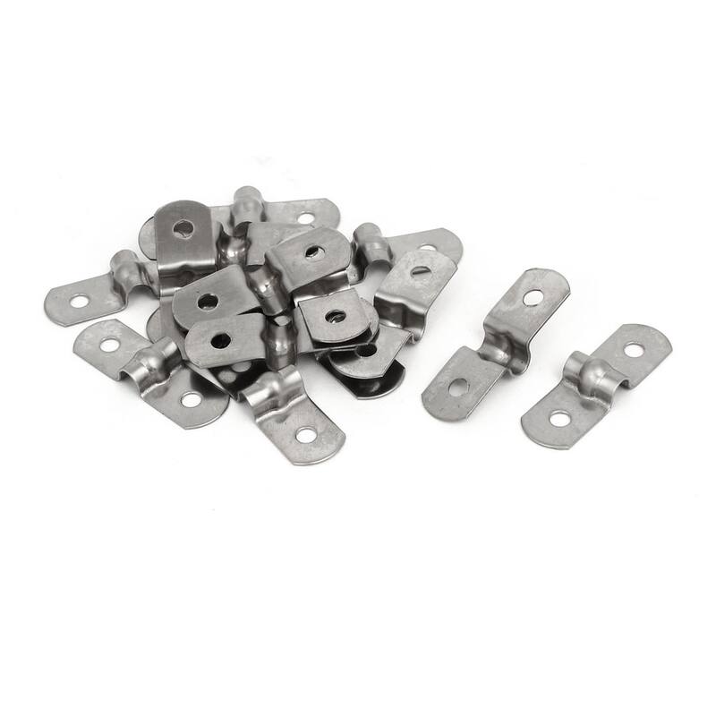 M5 304 Stainless Steel Two Hole Pipe Straps Tension Tube Clip Clamp ...