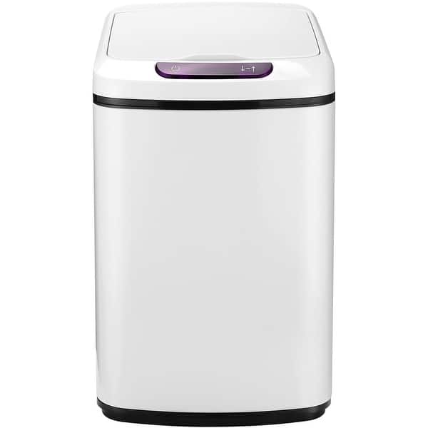 Hanover 12-Liter / 3.2-Gallon Trash Can with Sensor Lid in White - Bed ...