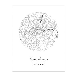 London United Kingdom London England Circle Map Maps Art Print/Poster ...