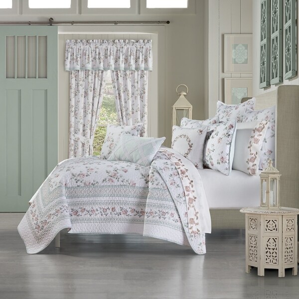 Arbor Sage Green Leaf Clipped Texture Quilt Set - Bed Bath & Beyond ...