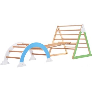Wooden Climbing Triangle Set,5 in 1 Climbing Triangle,Arch Climber ...