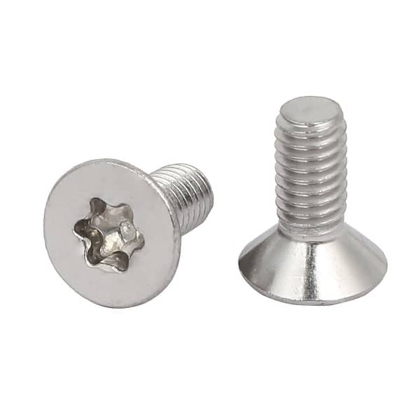 M4x10mm 304 Stainless Steel Flat Countersunk Head Torx Screws Silver ...