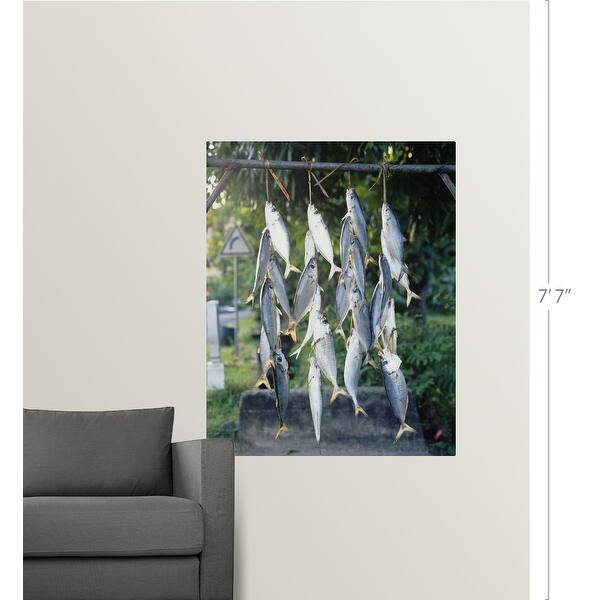 "Dead fish hanging from a pole, Tahiti" Poster Print - Bed Bath ...