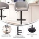 Modern Upholstered Adjustable Height Swivel Barstool with Footrest ...