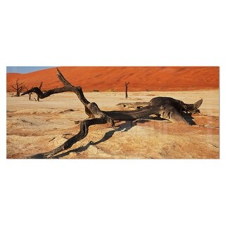 Designart 'Decayed Tree in Dead Valley' African Landscape Metal Wall ...