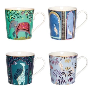 Sara Miller India Mugs - Set of 4 - 12 oz - Bed Bath & Beyond - 42894773