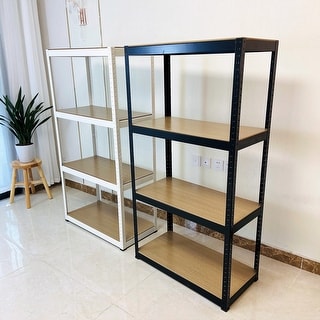 4-Tier Steel Shelving Unit Adjustable Garage Storage Utility Rack ...
