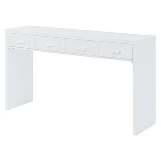 Modern Minimalist Console Table with Open Tabletop and Four Drawers ...