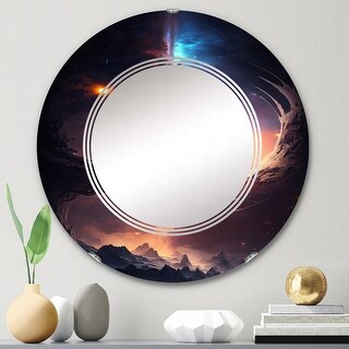 Designart 'Deep Space Planet Fusion II' Printed Space Planet Wall ...