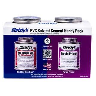 Christy's 34280 PVC/CPVC Primer and Cement, Red Hot Blue Glue & Purple ...
