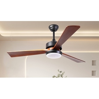 Wood Ceiling Fan Light with 3 Blade - Bed Bath & Beyond - 38980547
