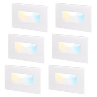 5CCT LED Step Lights, Dimmable Indoor/Outdoor Stair Light - 6Pack - Bed ...