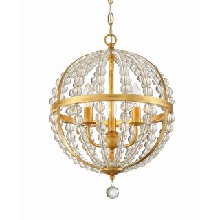 Crystorama Lighting Group Roxy 3 Light 14" Wide Beaded Pendant - Bed ...