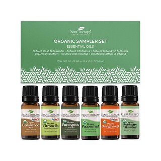 Plant Therapy Organic 10mL Essential Oils Sampler Gift Pack, 0.33 Oz ...