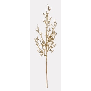 28" Glitter Twig Stem, Gold, Set of 3 - Gold - Bed Bath & Beyond - 38365682