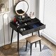 Homall Vanity Table with Lighted Mirror and Stool for Bedroom - Bed ...