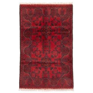 ECARPETGALLERY Hand-knotted Finest Khal Mohammadi Red Wool Rug - 2'8 x ...