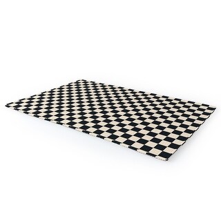 Cuss Yeah Designs Black Cream Checker Pattern Area Rug - Bed Bath ...