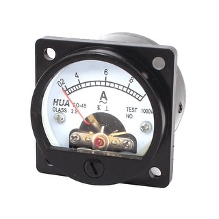 AC 0-10A Round Analog Ammeter Panel Current Meter Black - AC 0-10A ...