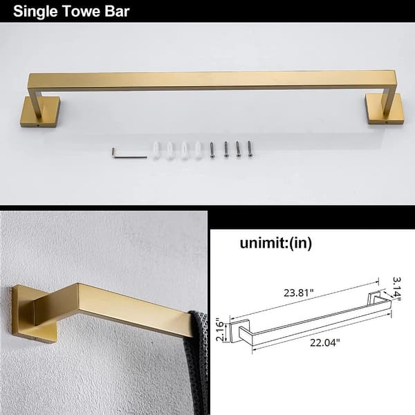 Interbath 5 Pieces Bathroom Hardware Accessories Set - Bed Bath ...