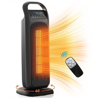 1500W Oscillation Space Heaters, Portable Electric Heater with Remote ...
