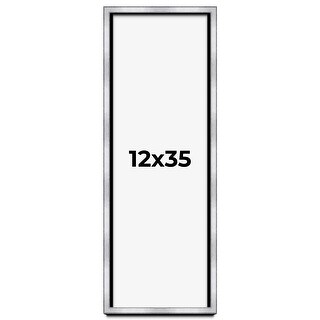 12x35 Shadow Box Frame Silver | 1.375 Inches Deep Real Wood - Bed Bath ...