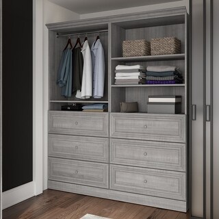 Versatile 72W Closet Organizer with Drawers by Bestar - Bed Bath ...