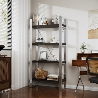 Stainless Steel Storage Rack 4-Tier Bookshelf - Bed Bath & Beyond ...