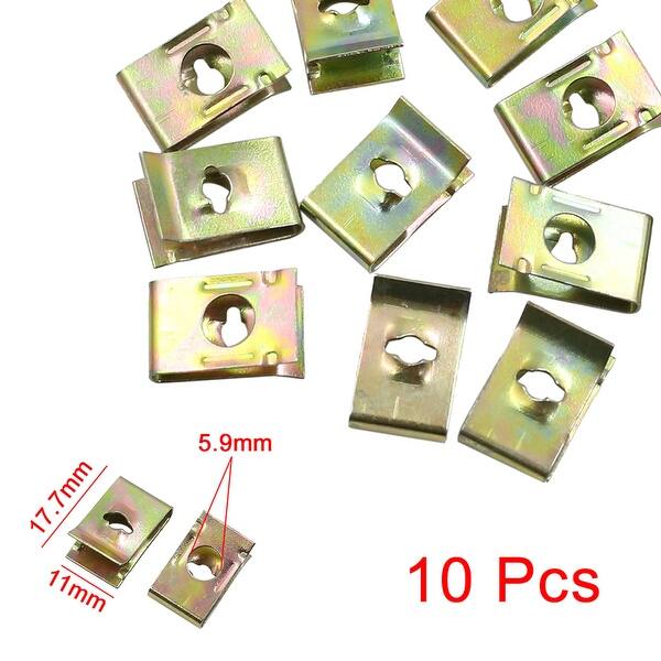10pcs Spring U-Type Metal Clips Rivet Door Panel Screw Fastener ...