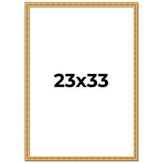 23x33 Frame Gold Real Wood Picture Frame Width 1 inches | Interior ...