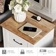 Farmhouse End Table Nightstands with Charging Station & Drawer - Bed ...