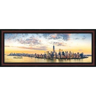 40x14 Traditional Cherry Complete Wood Panoramic Frame with UV Acrylic ...